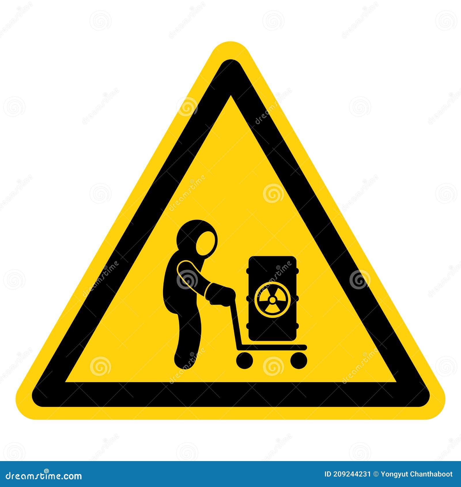 Radioactive Area Symbol Sign, Vector Illustration, Isolate on White ...