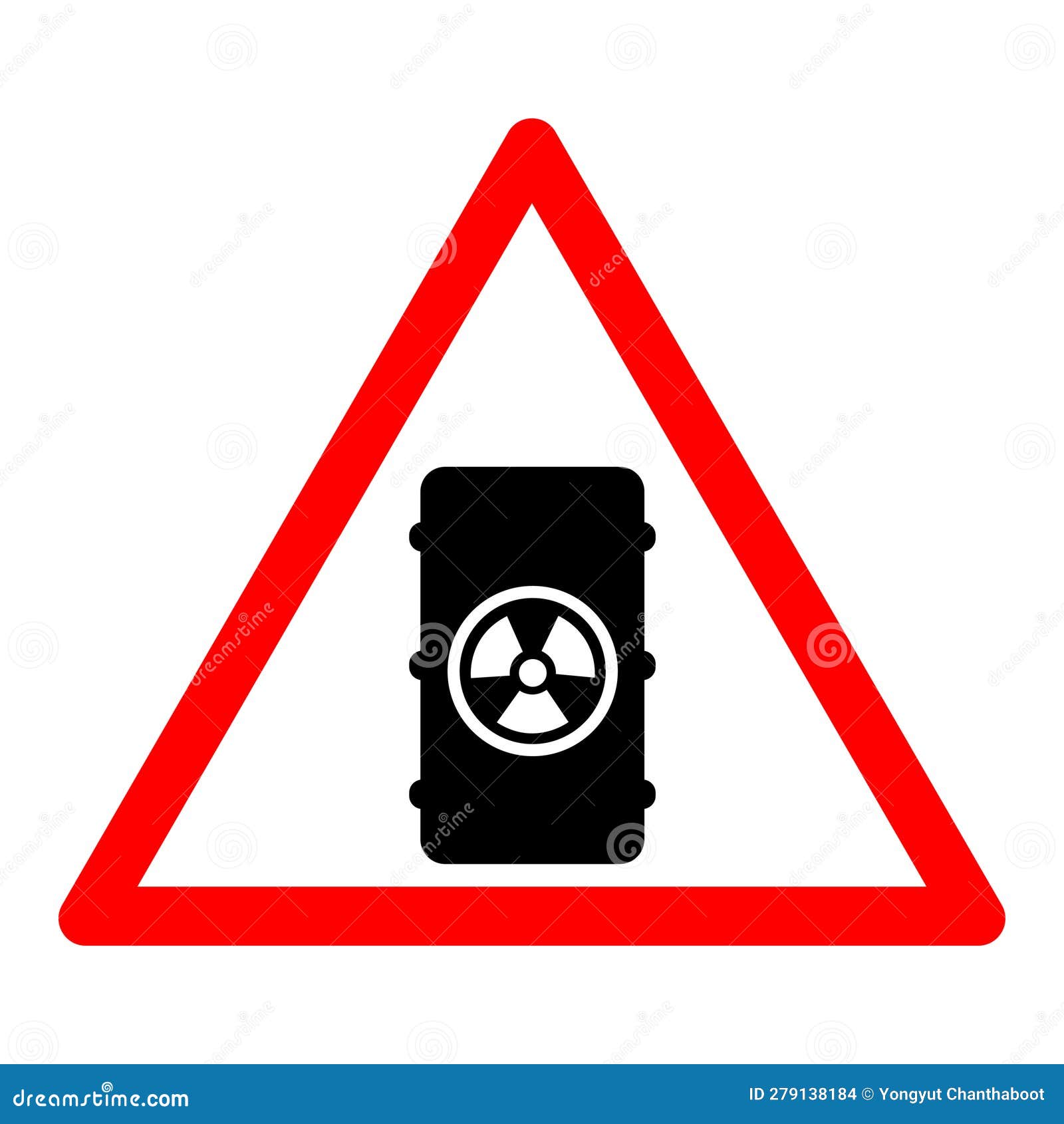 Radioactive Area Symbol Sign, Vector Illustration, Isolate on White ...
