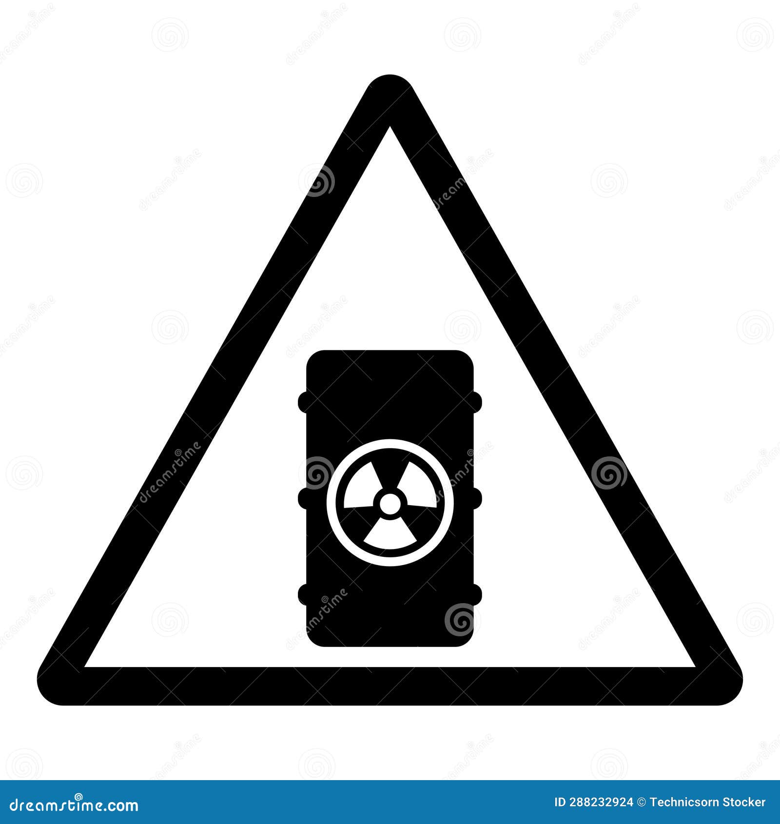 Radioactive Area Symbol Sign, Vector Illustration, Isolate on White ...
