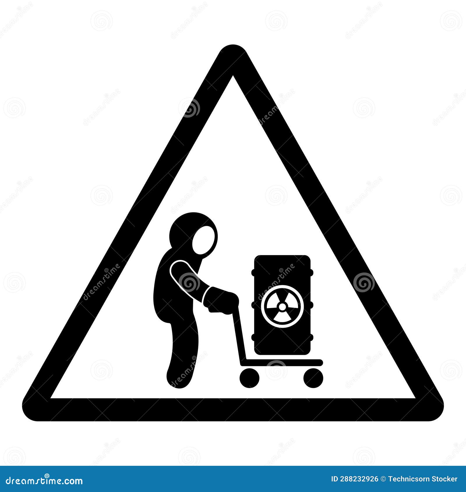 Radioactive Area Symbol Sign, Vector Illustration, Isolate on White ...