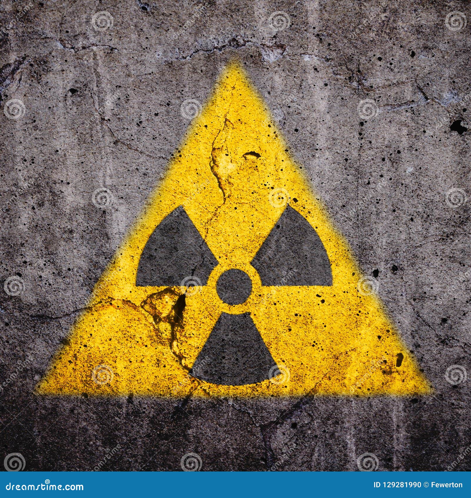 Radioactive Atomic Ionizing Radiation Danger Warning Symbol In ...