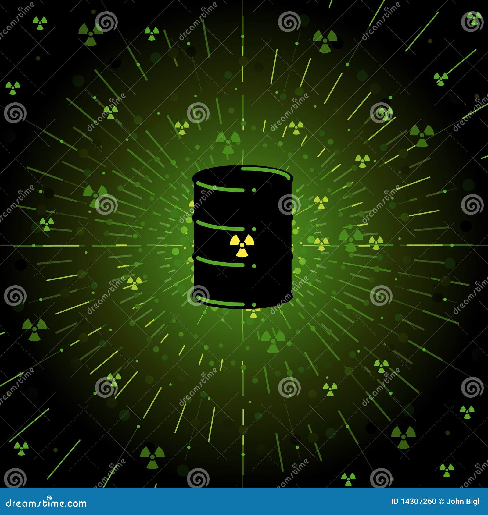 Radioactive barrel stock vector. Illustration of radiation - 14307260