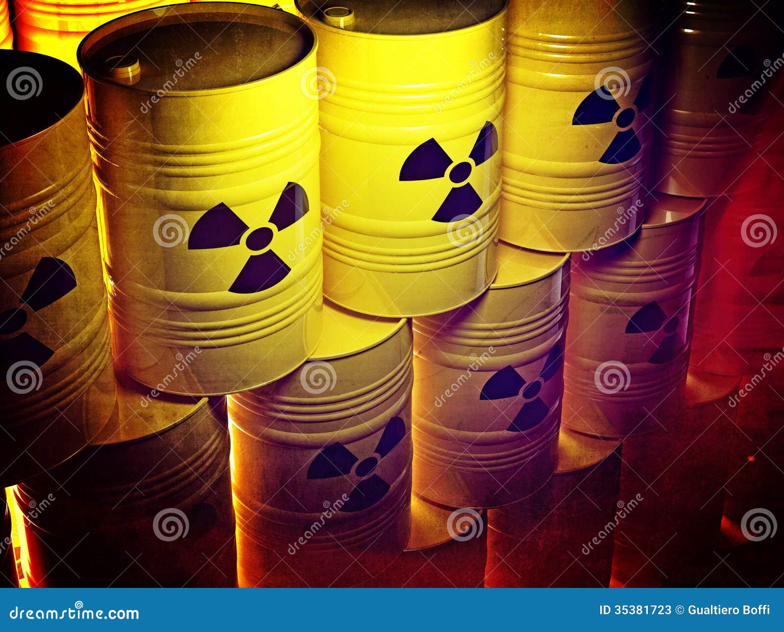 Radioactive barrel stock illustration. Illustration of energy - 35381723