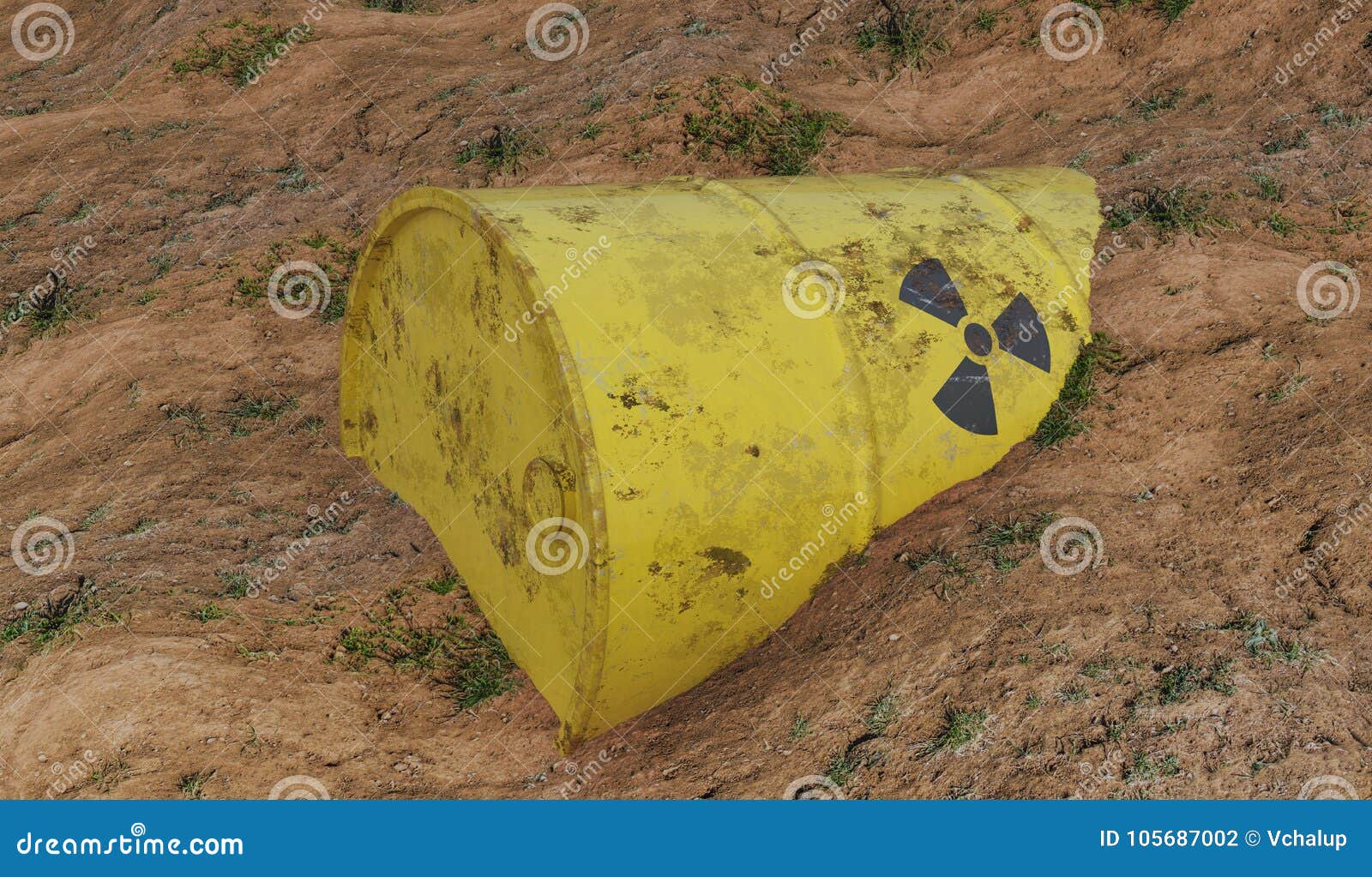 Nuclear Waste Repository, With Barrels And Drums Of Radioactive ...