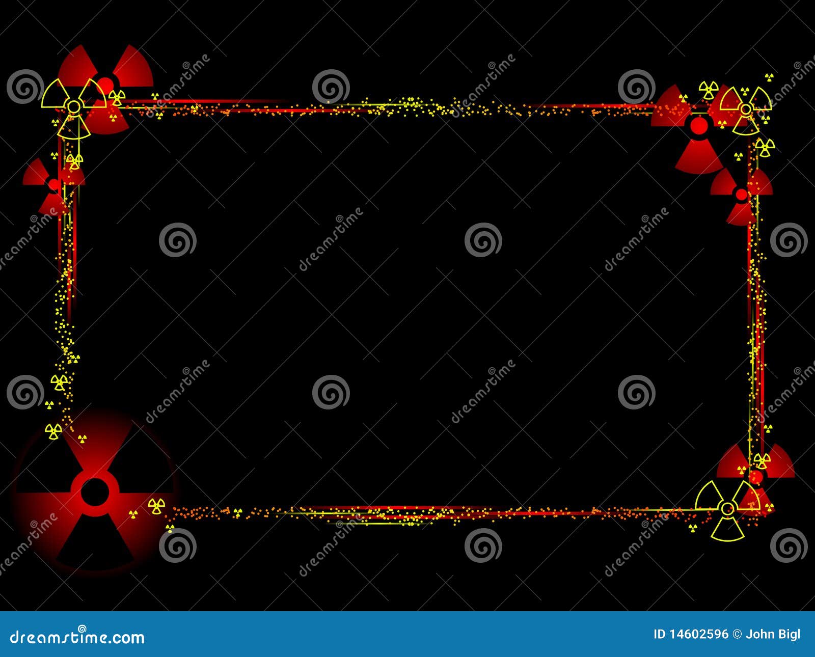Radioactive border stock vector. Illustration of toxic - 14602596