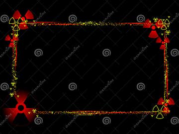 Radioactive border stock vector. Illustration of toxic - 14602596