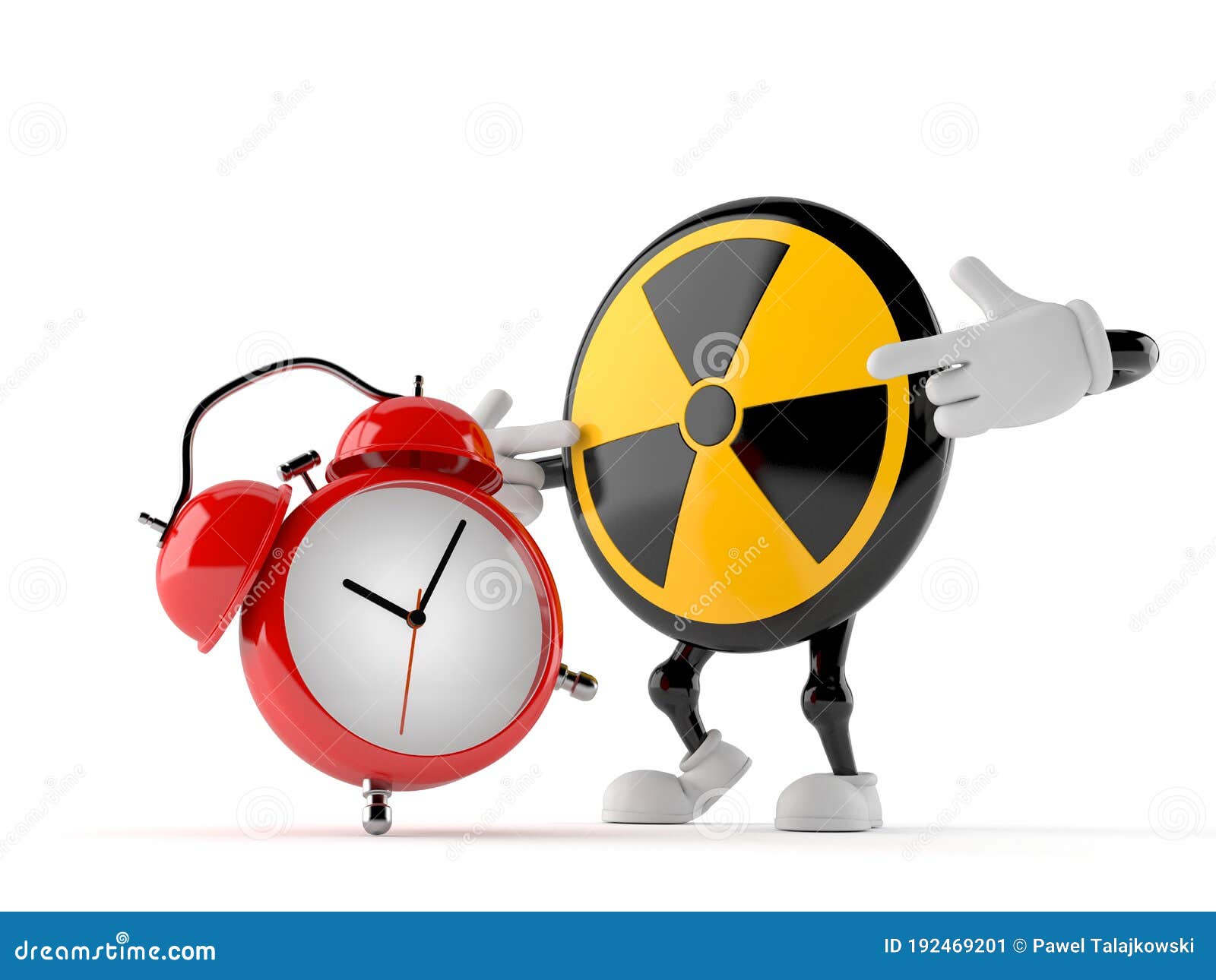 Radioactive Character With Blank Whiteboard Stock Illustration ...