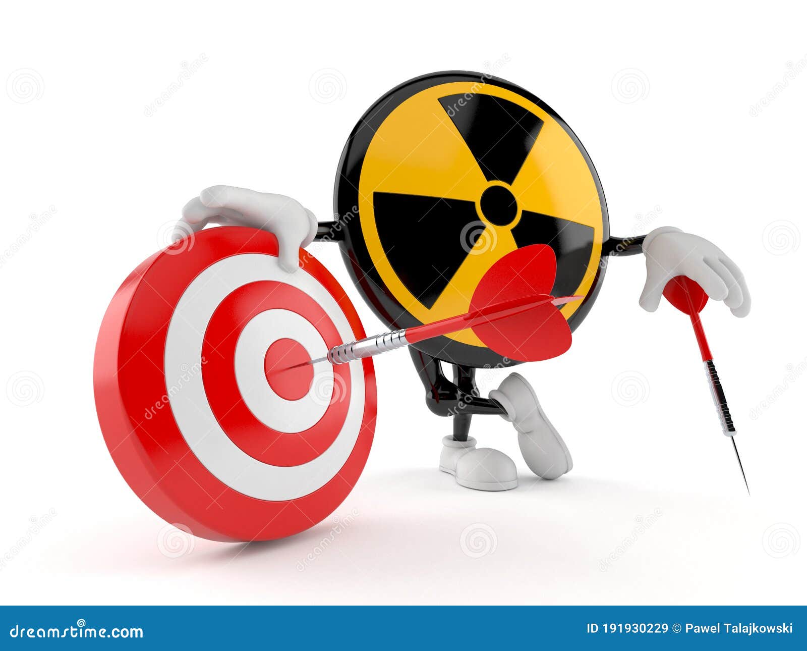 Radioactive Character With Blank Whiteboard Stock Illustration ...