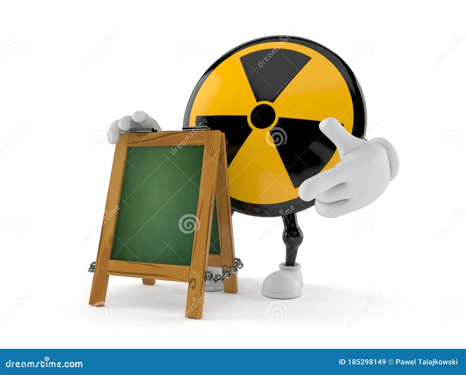 Radioactive Character with Chalk Signboard Stock Illustration ...