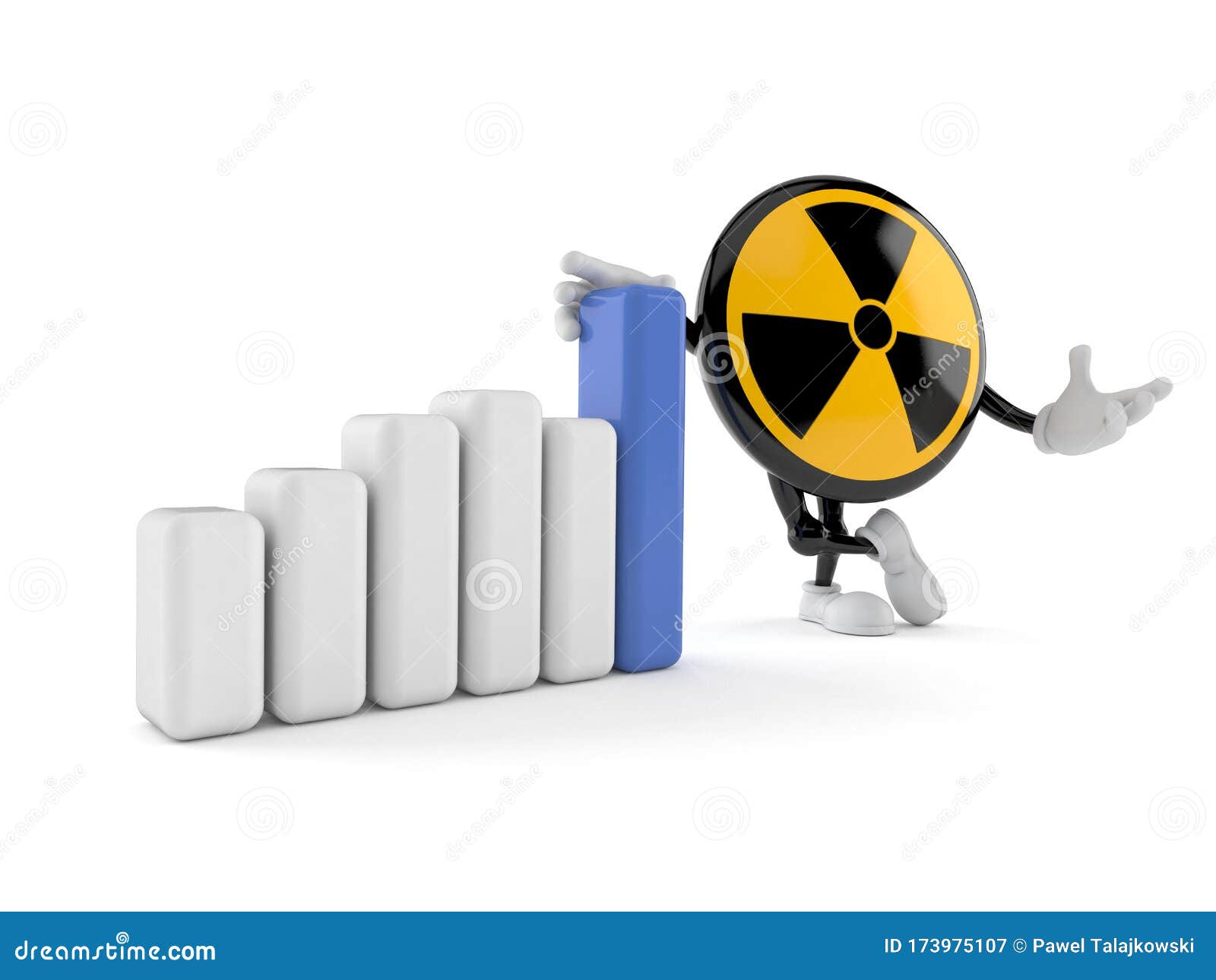 Radioactive Character with Chart Stock Illustration - Illustration of ...