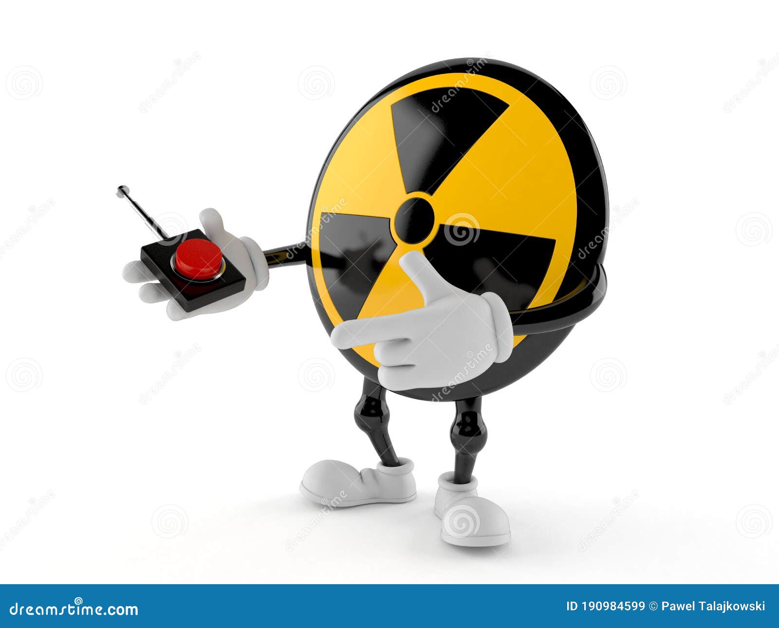 Radioactive Character With Blank Whiteboard Stock Illustration ...