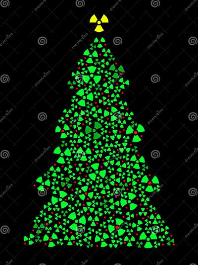 Radioactive Christmas tree stock vector. Illustration of toxic - 17286981