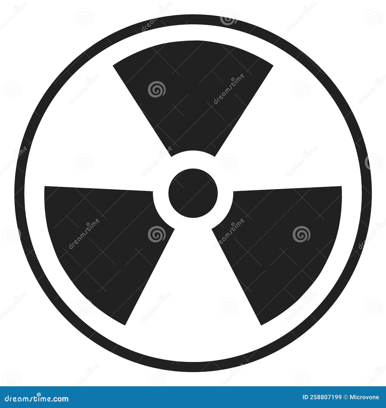 Radioactive Danger Symbol. Black Nuclear Hazard Icon Stock Vector ...