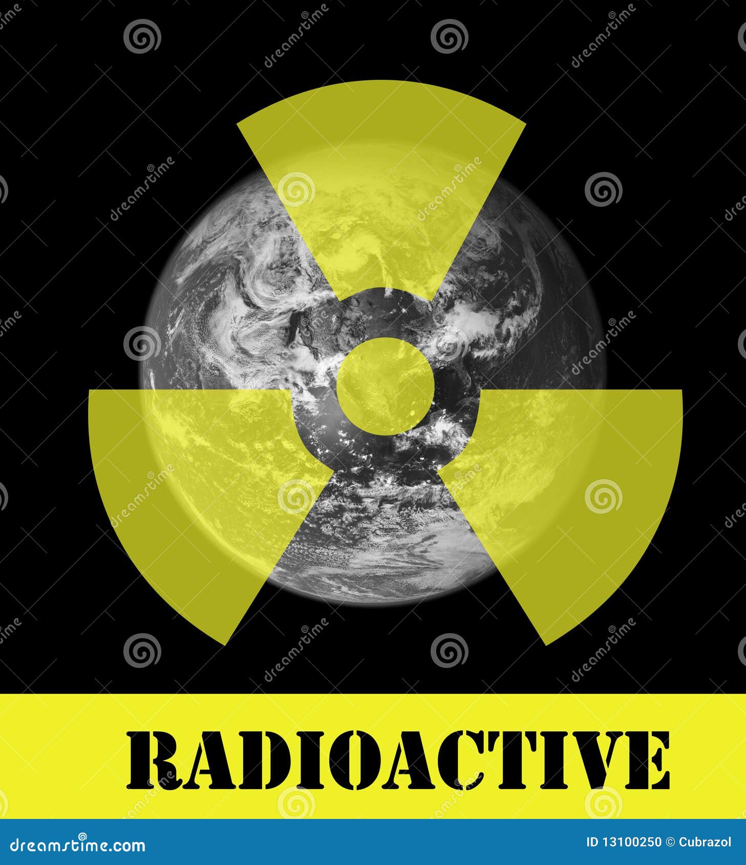 Radioactive earth stock illustration. Illustration of radiation - 13100250