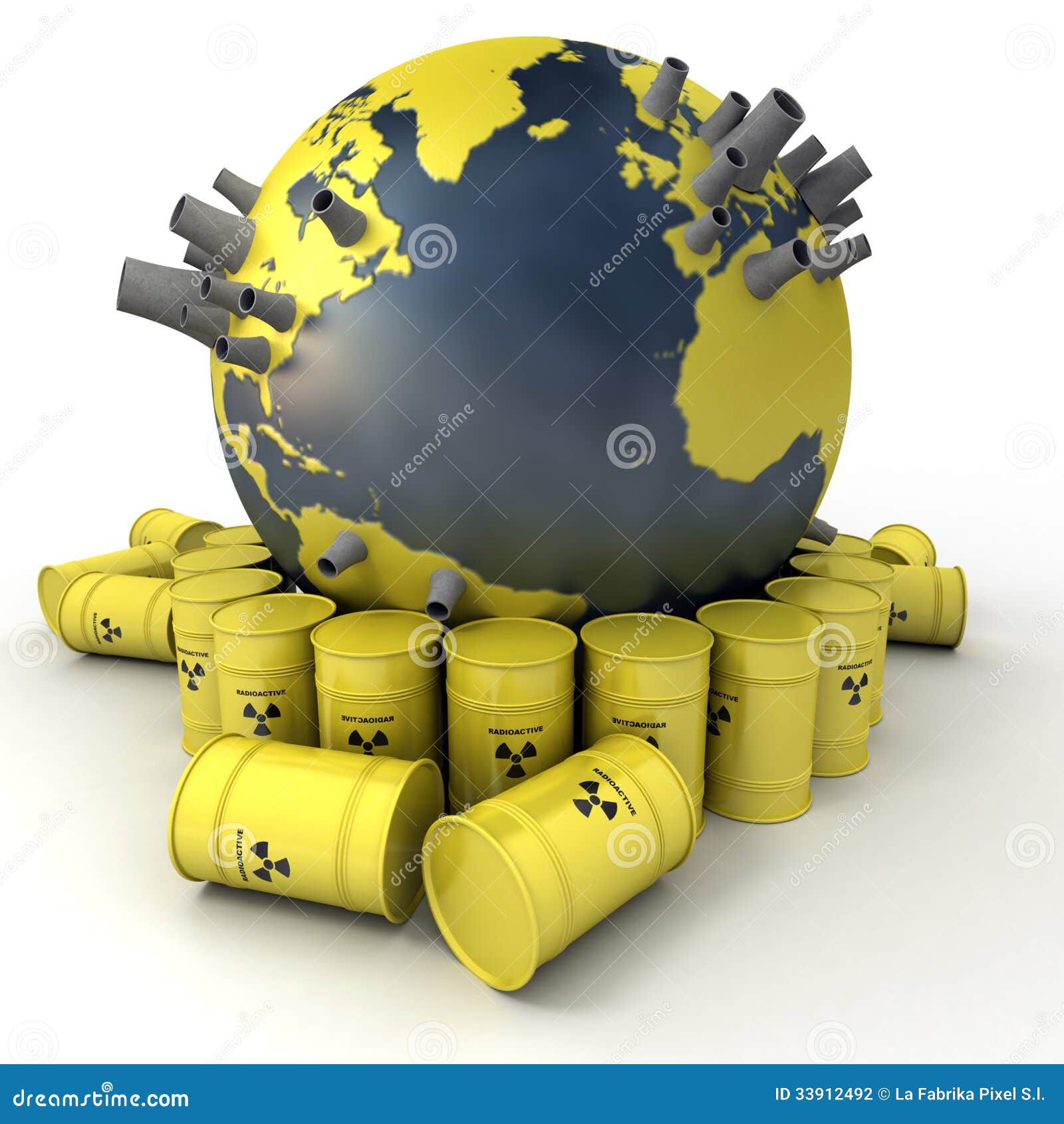 Radioactive Earth stock illustration. Illustration of hazard - 33912492