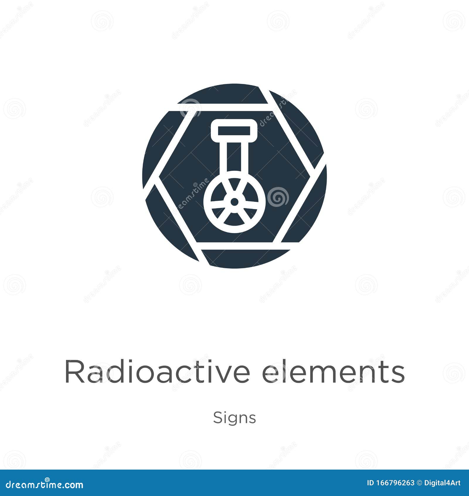 Radioactive Elements Icon Vector. Trendy Flat Radioactive Elements Icon ...