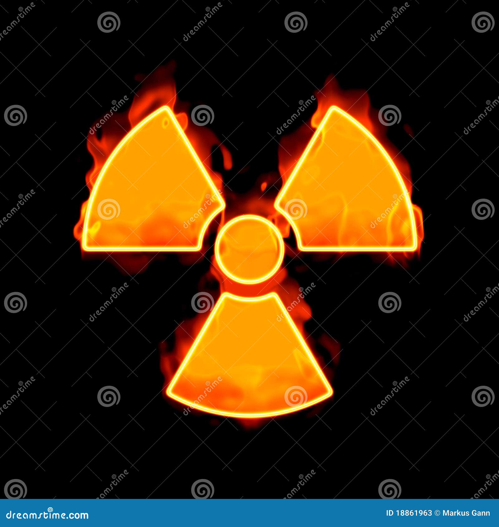 Radioactive fire stock illustration. Illustration of energy - 18861963