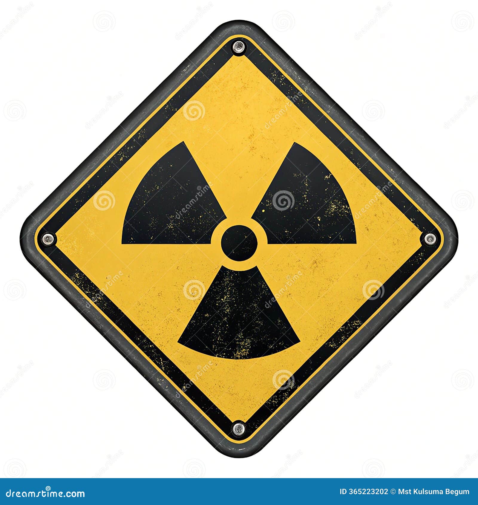 A Radioactive Hazard Symbol Depicted With Green Grass Isolated On A ...