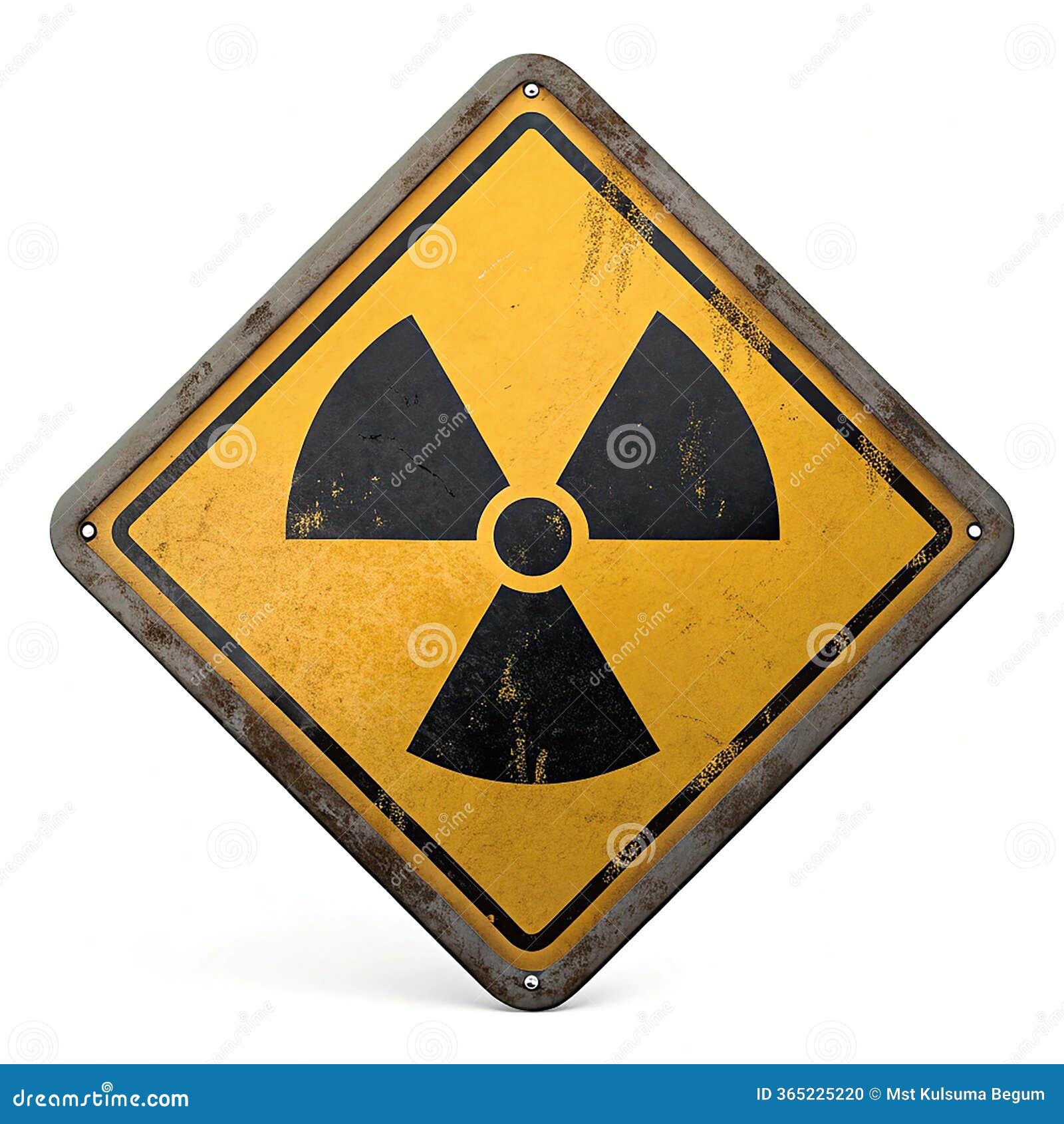 A Radioactive Hazard Symbol Depicted With Green Grass Isolated On A ...