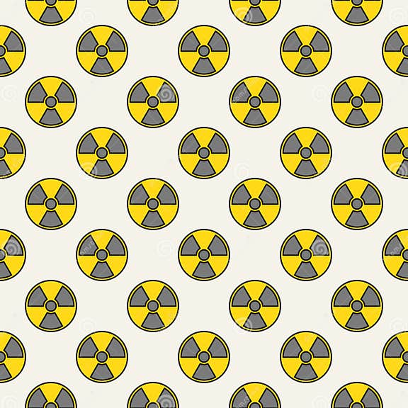 Radioactive Hazard Warning Vector Modern Colored Seamless Pattern Stock ...
