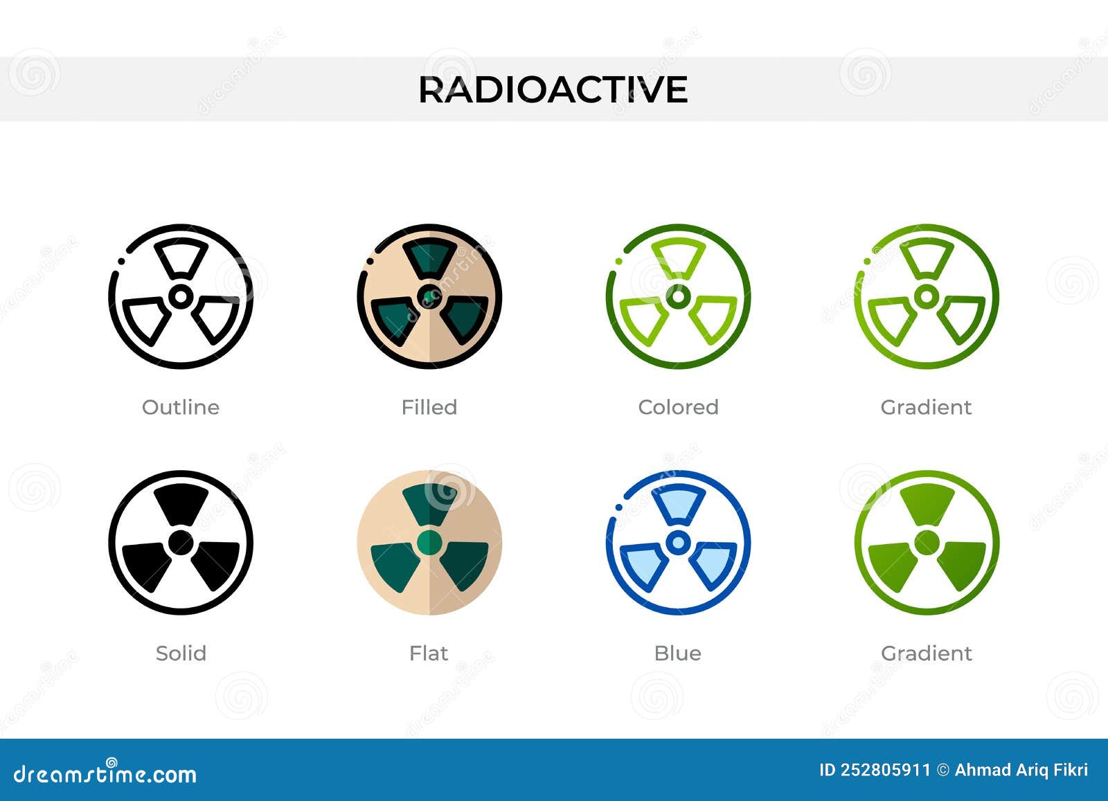 Radioactive Icon in Different Style. Radioactive Vector Icons Designed ...