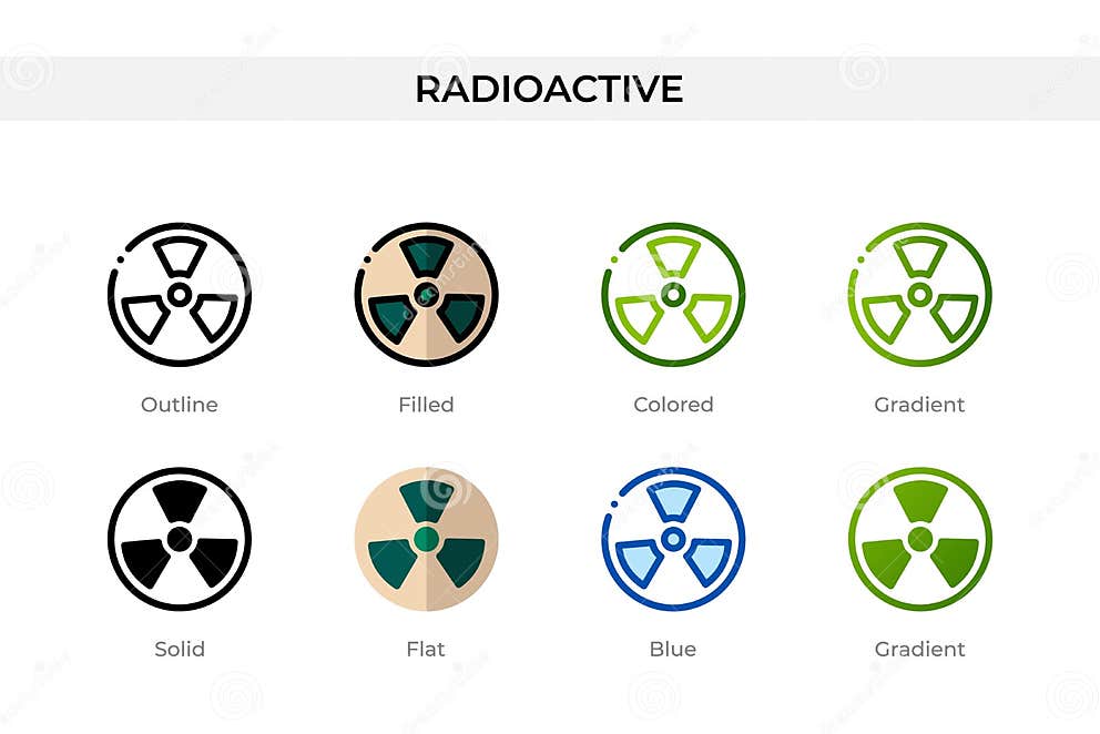 Radioactive Icon in Different Style. Radioactive Vector Icons Designed ...