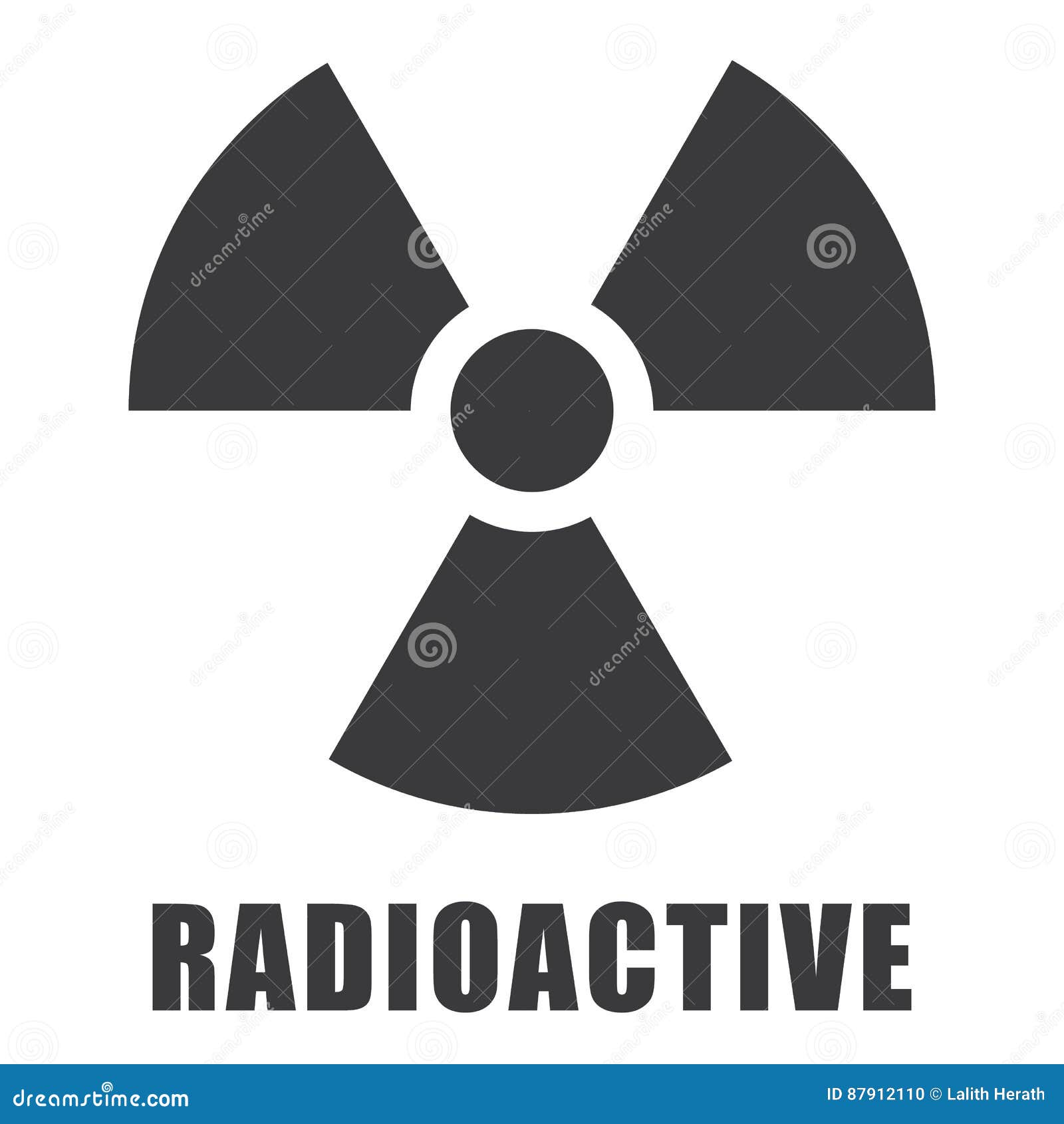 Radioactive Icon Nuclear Symbol. Uranium Reactor Radiation Hazard ...