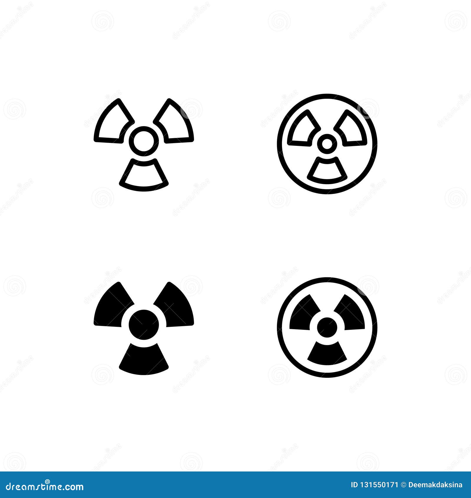 Radioactive Icon Logo Vector Symbol. Nuclear Icon Isolated on White ...