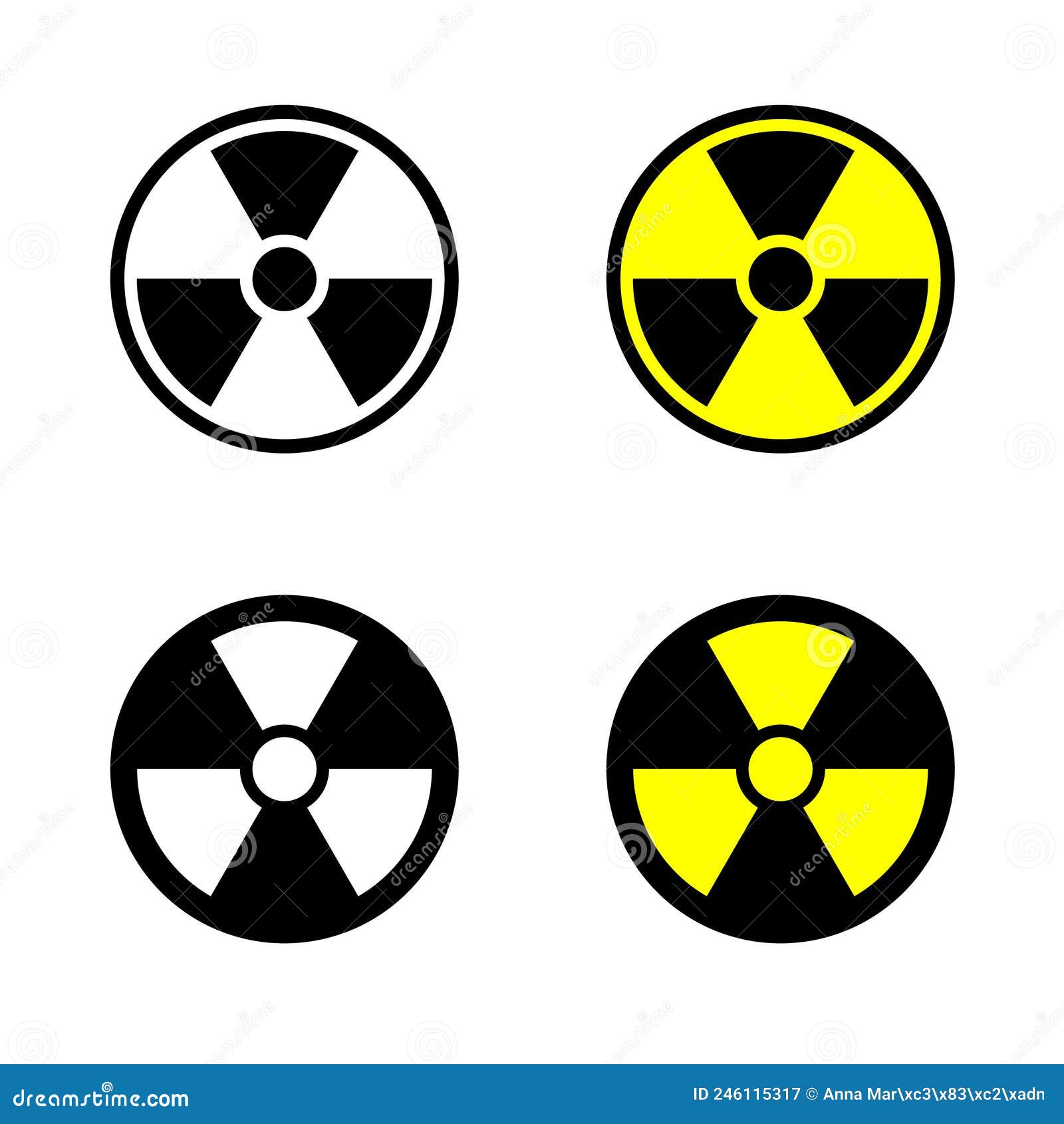 Radioactive Icon Nuclear Symbol. Uranium Reactor Radiation Hazard ...