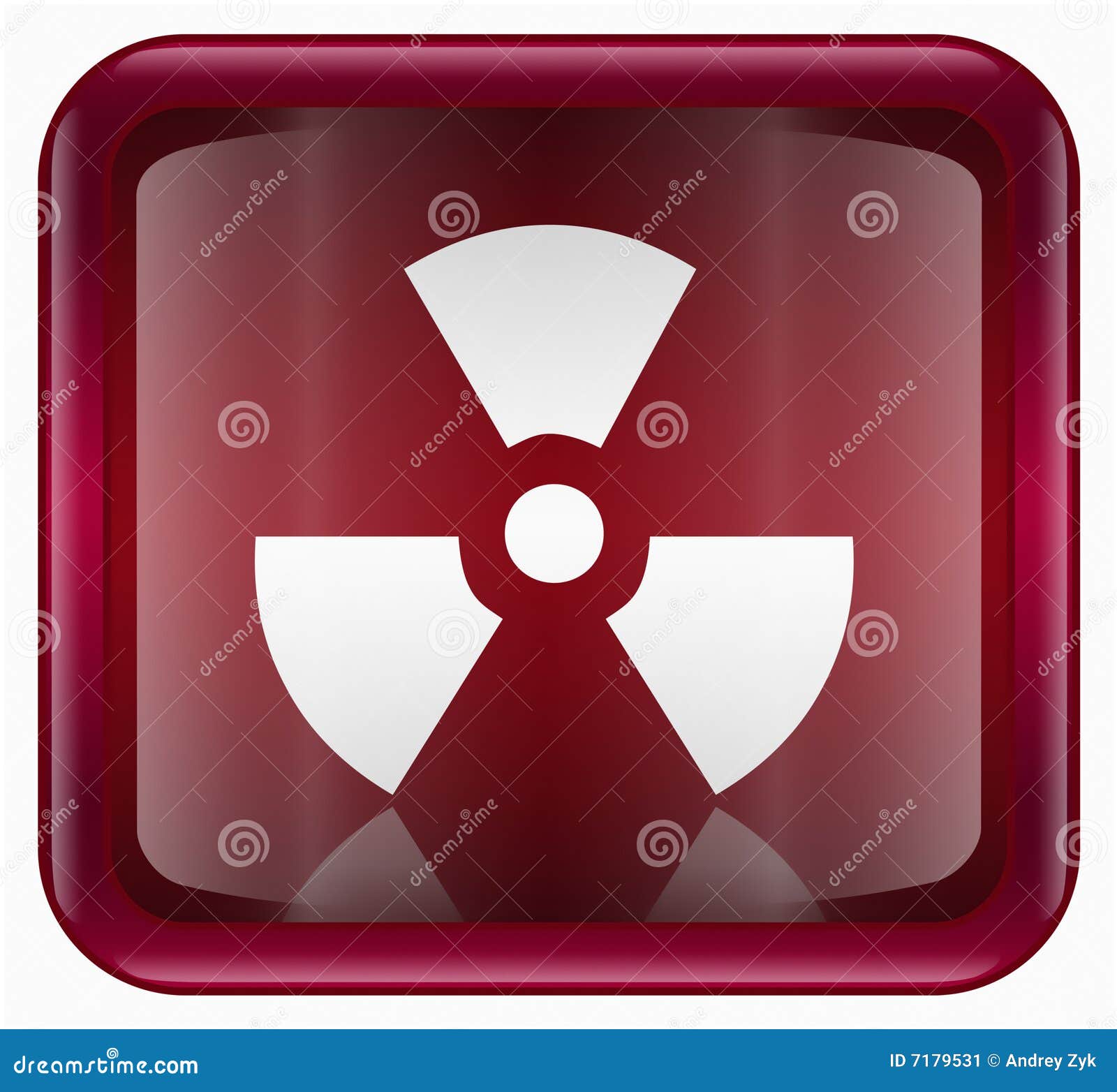 Radioactive Icon Nuclear Symbol. Uranium Reactor Radiation Hazard ...