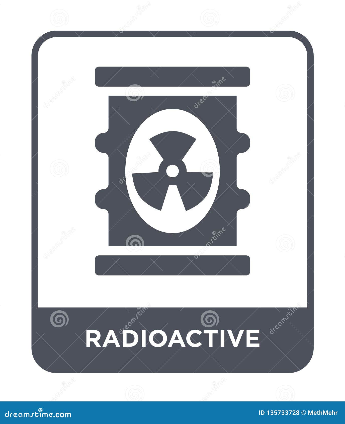 Radioactive Icon in Trendy Design Style. Radioactive Icon Isolated on ...