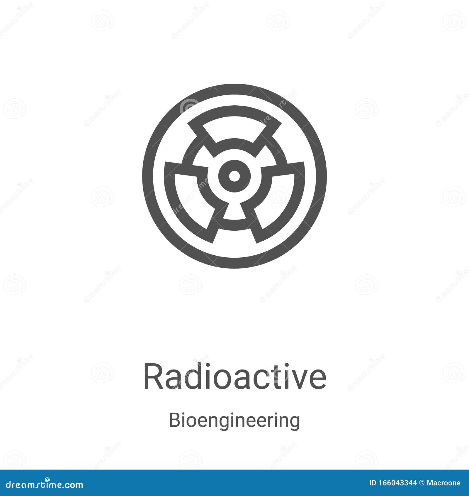 Radioactive Icon Vector from Bioengineering Collection. Thin Line ...