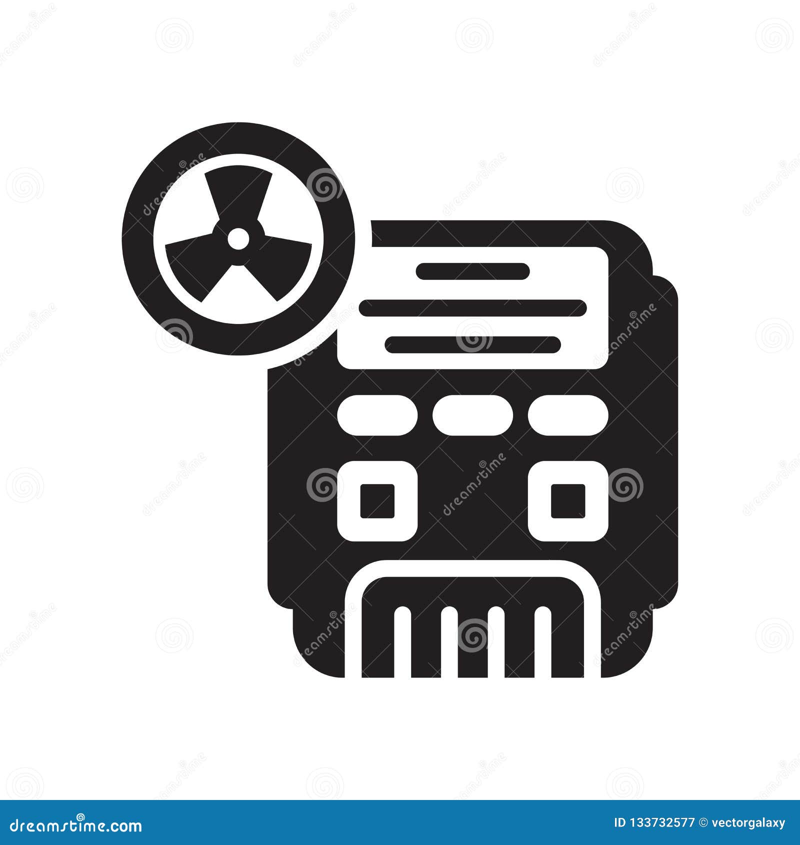 Radioactive Icon Vector Sign and Symbol Isolated on White Background ...