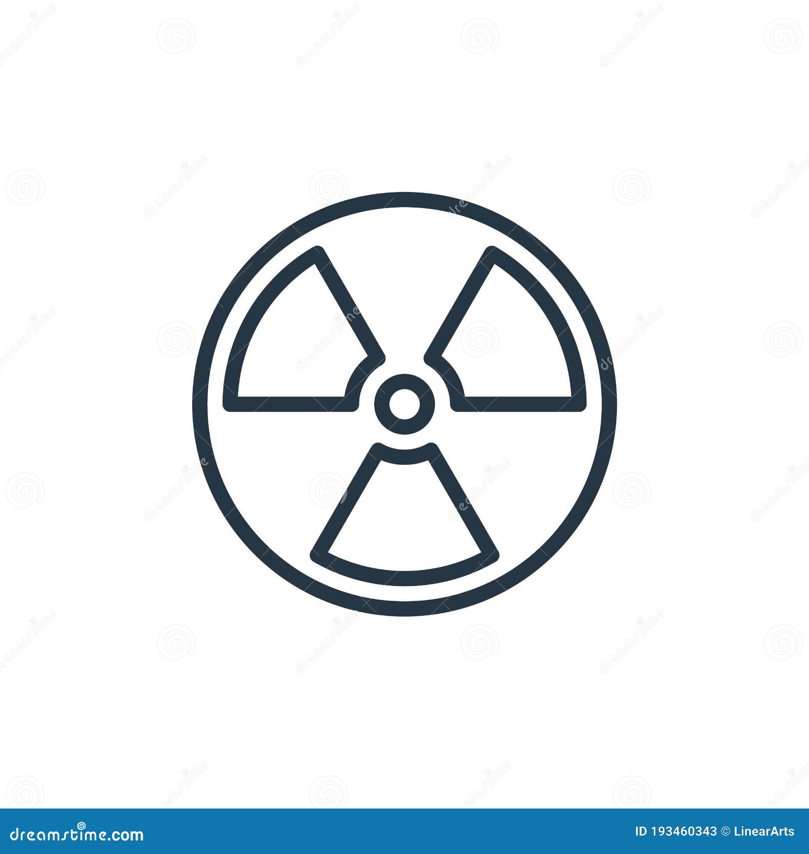 Radioactive Icon Vector from Pollution Concept. Thin Line Illustration ...