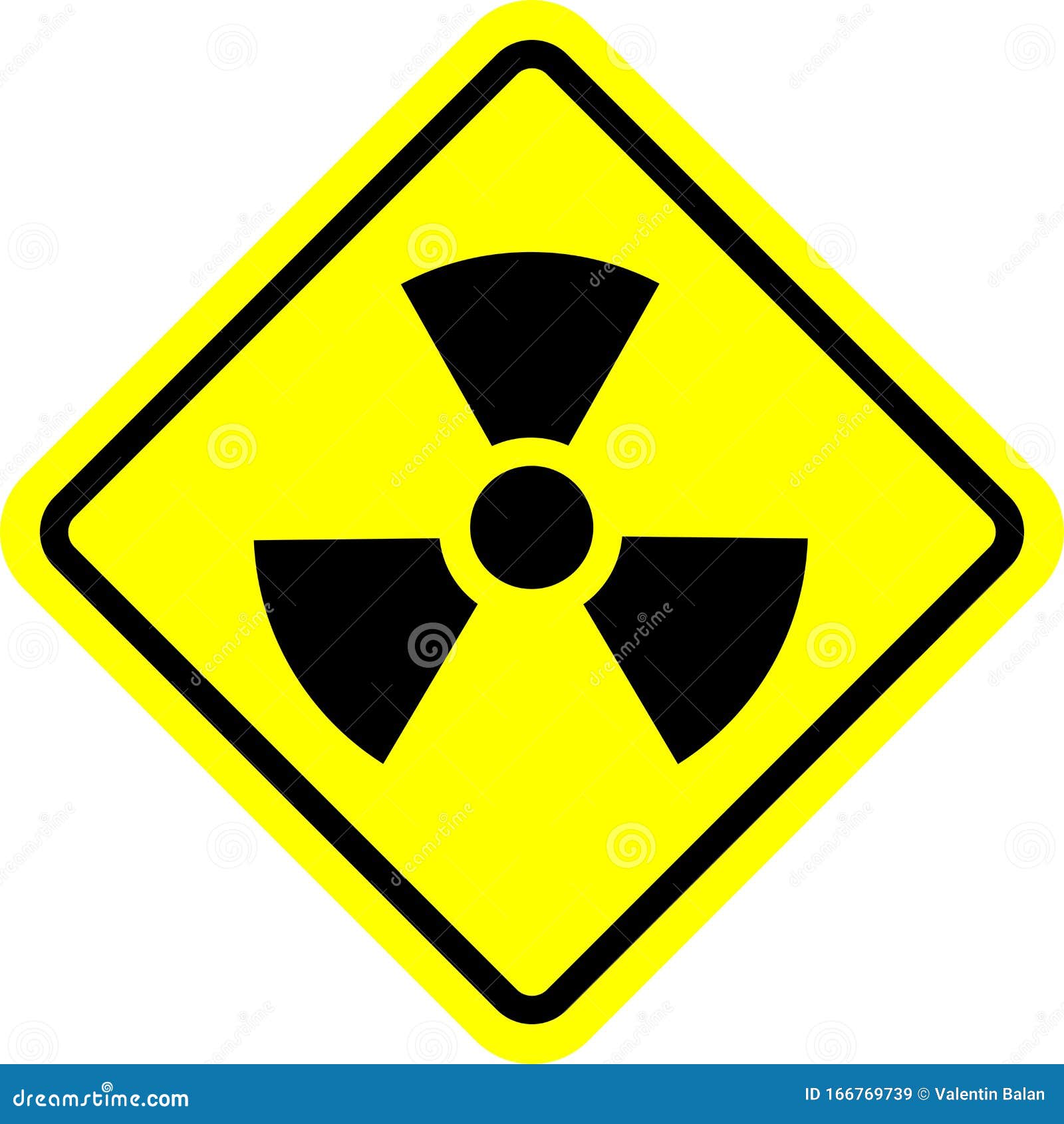 Warning sIgn Radioactive stock vector. Illustration of hazardous ...