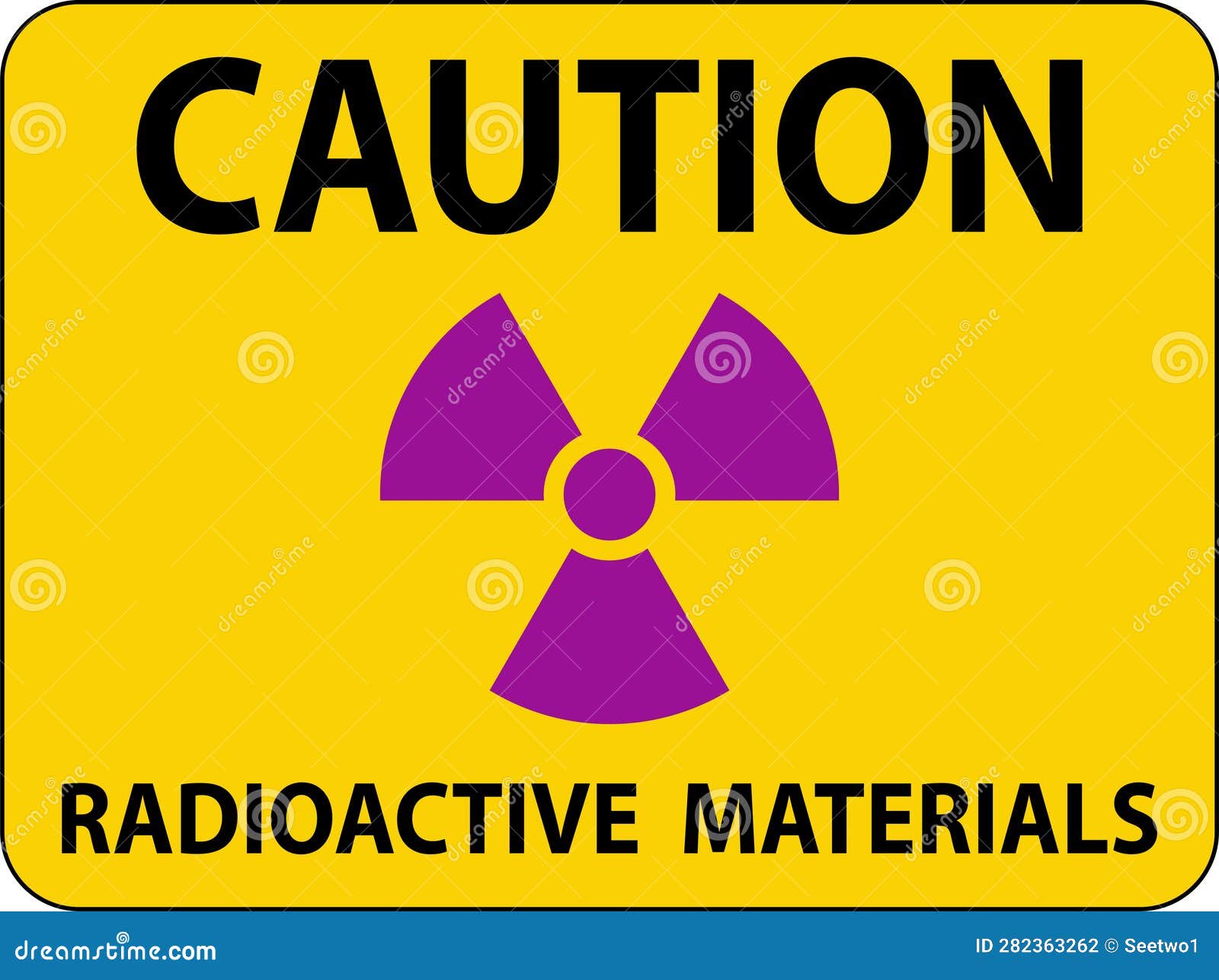 Radioactive Material Sign Caution Radioactive Materials Stock Vector ...