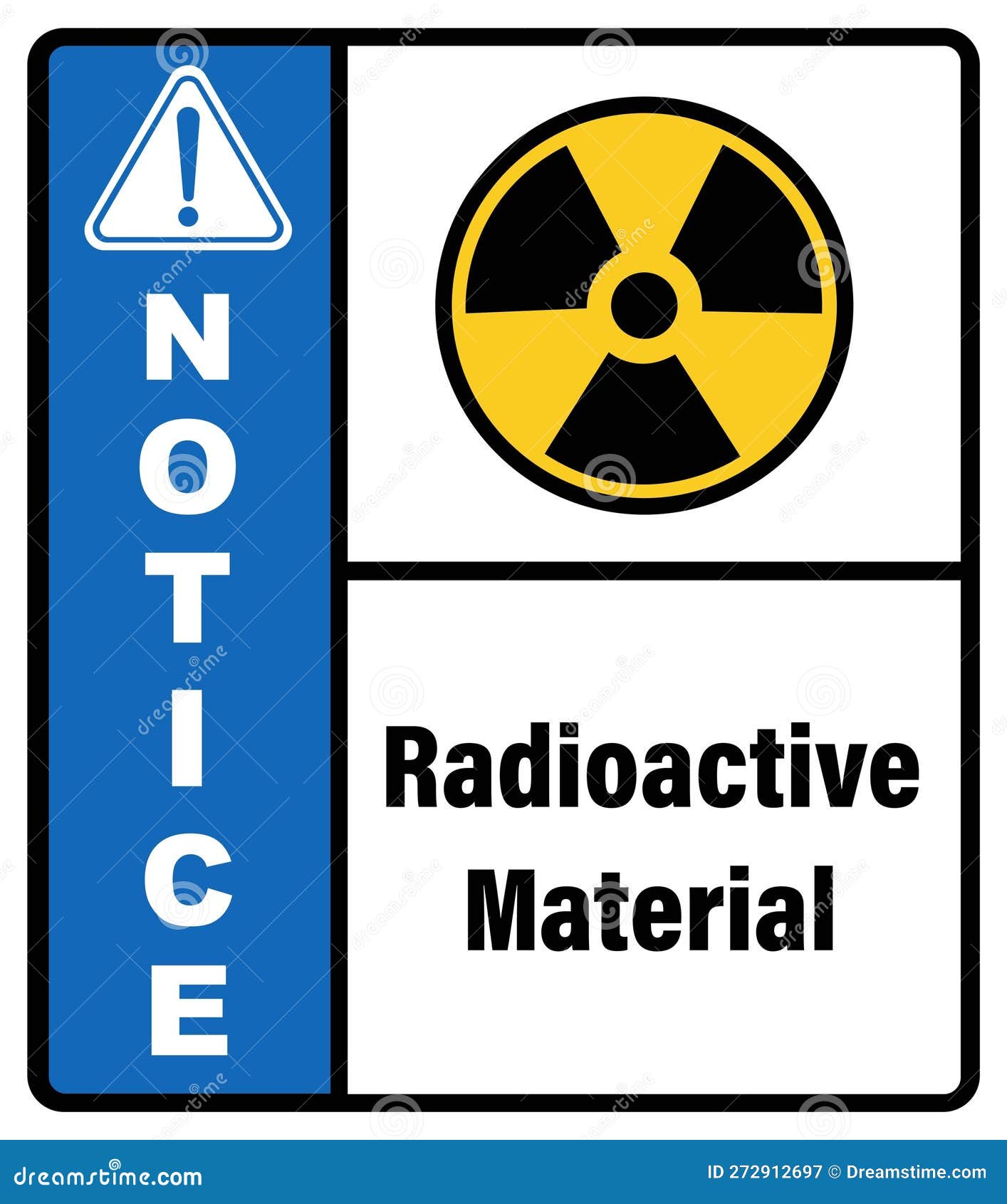 Radioactive Material Sign. Symbol Of Radiation Alert, Hazard Or Risk ...