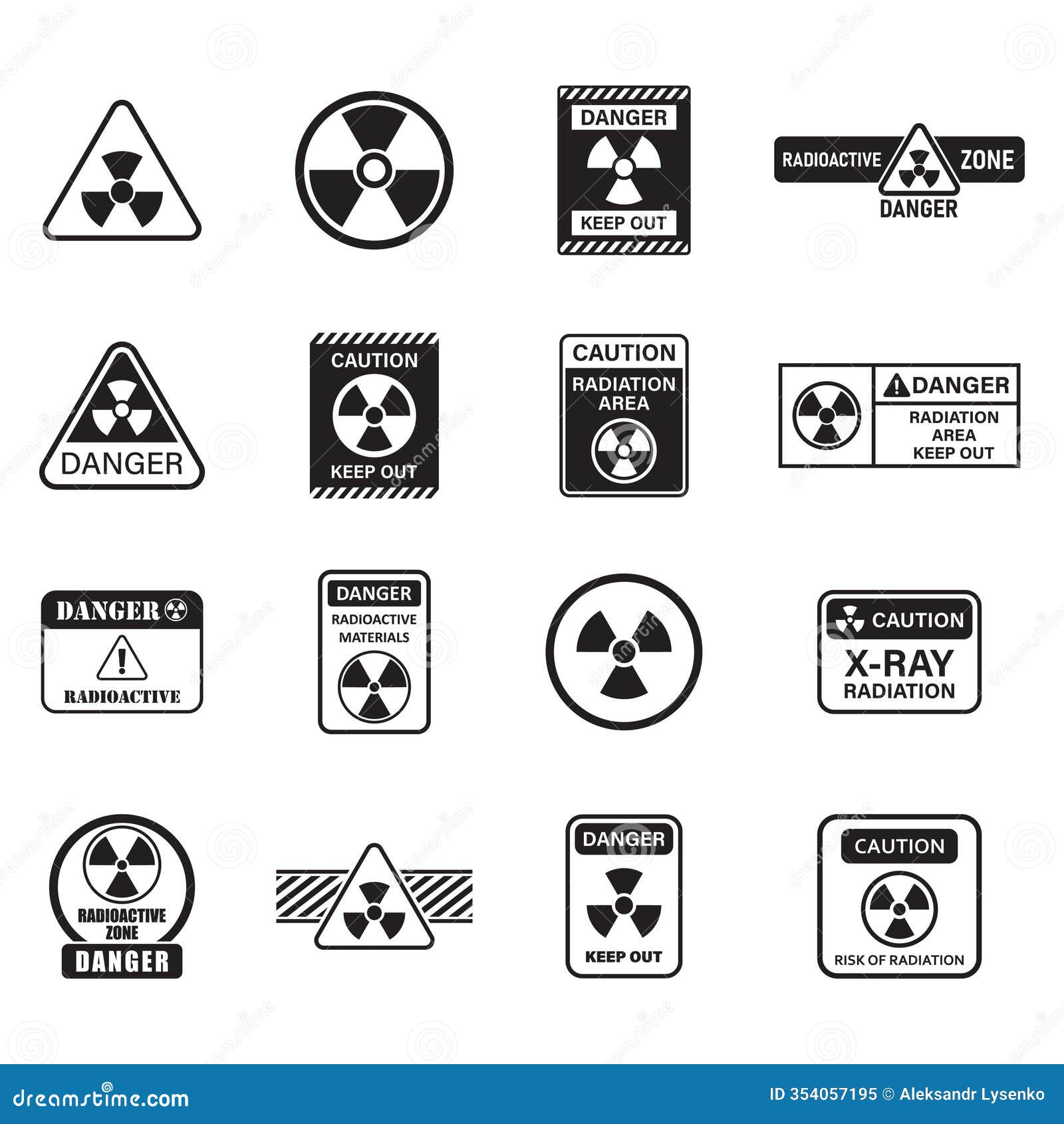 Radioactive Material Sign. Symbol Of Radiation Alert, Hazard Or Risk ...