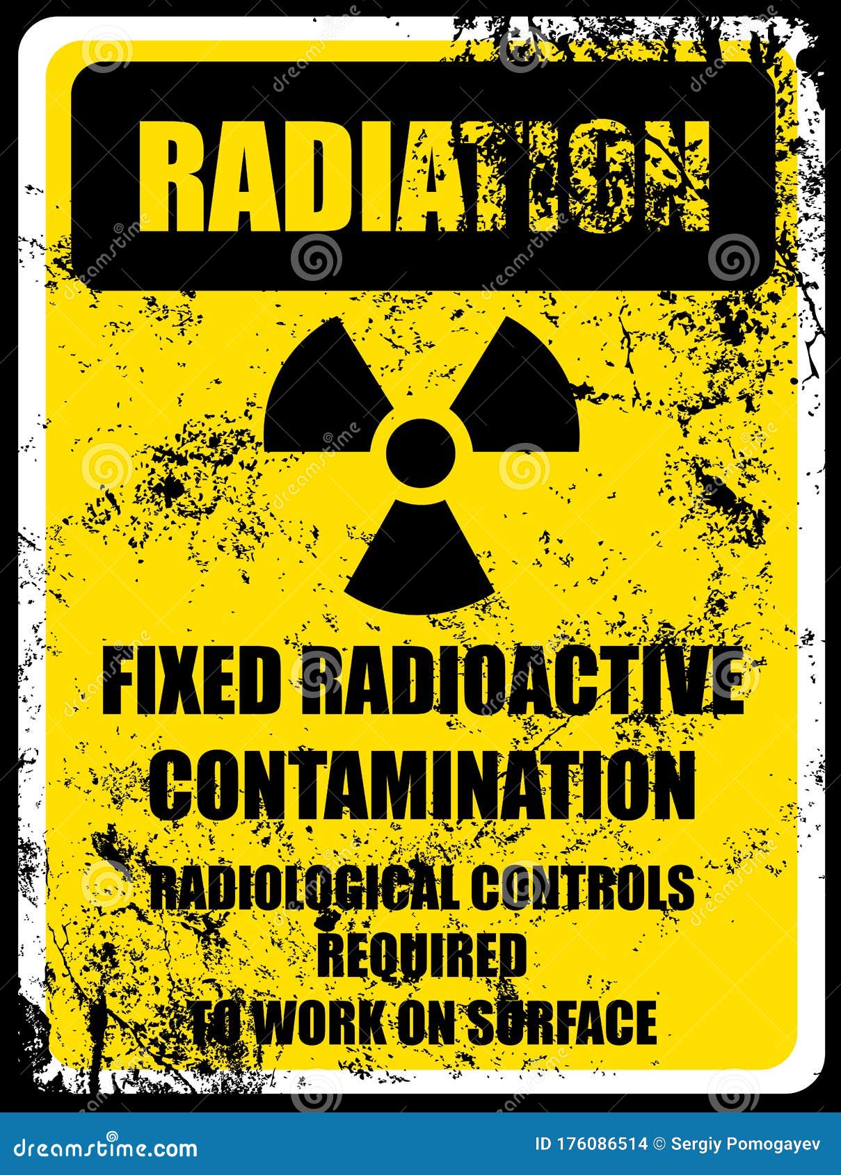 Radioactive Contamination Caution Sign Stock Vector - Illustration of ...