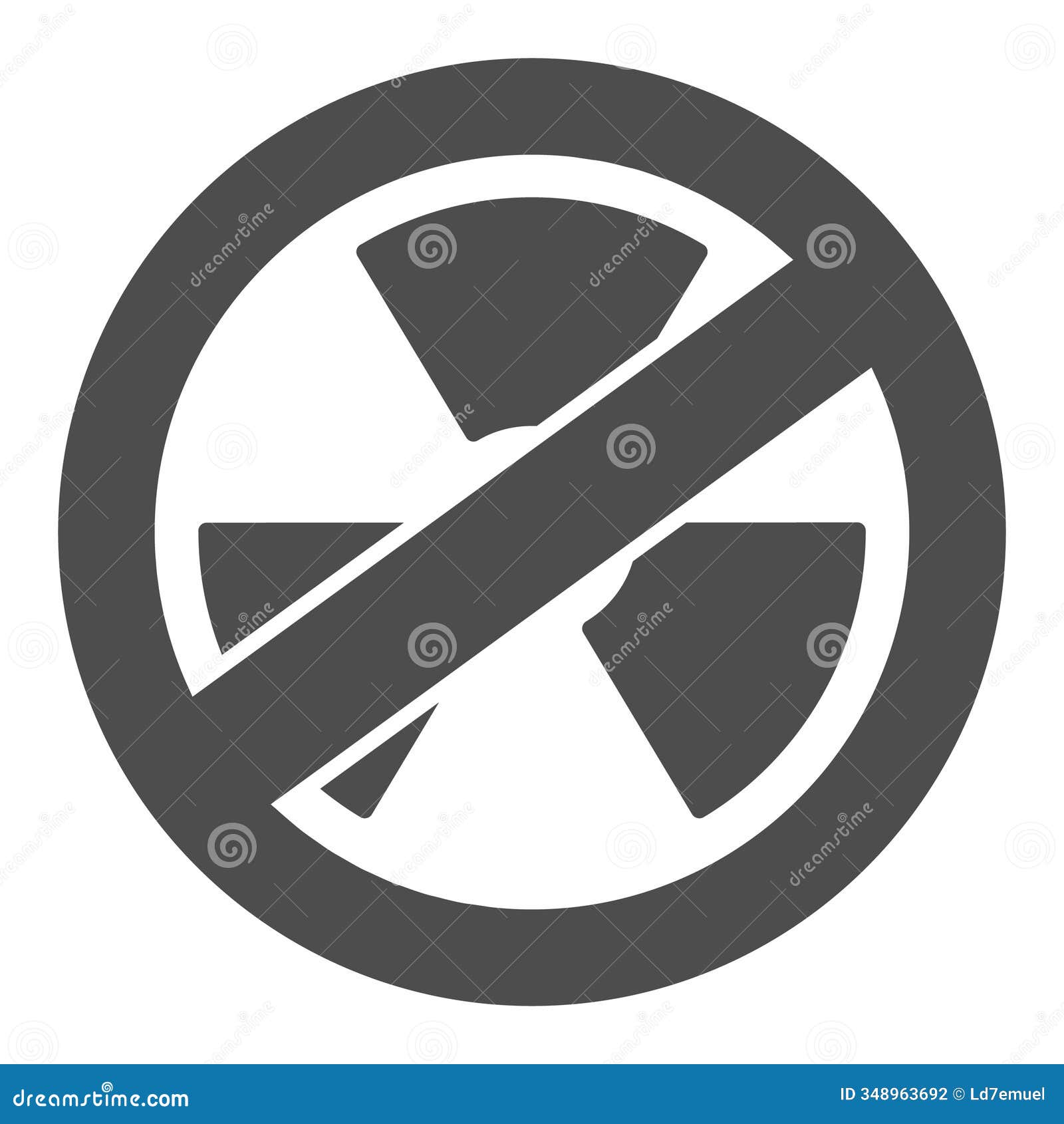 Radioactive Materials Forbidden Solid Icon, Stop War Concept. Vector ...