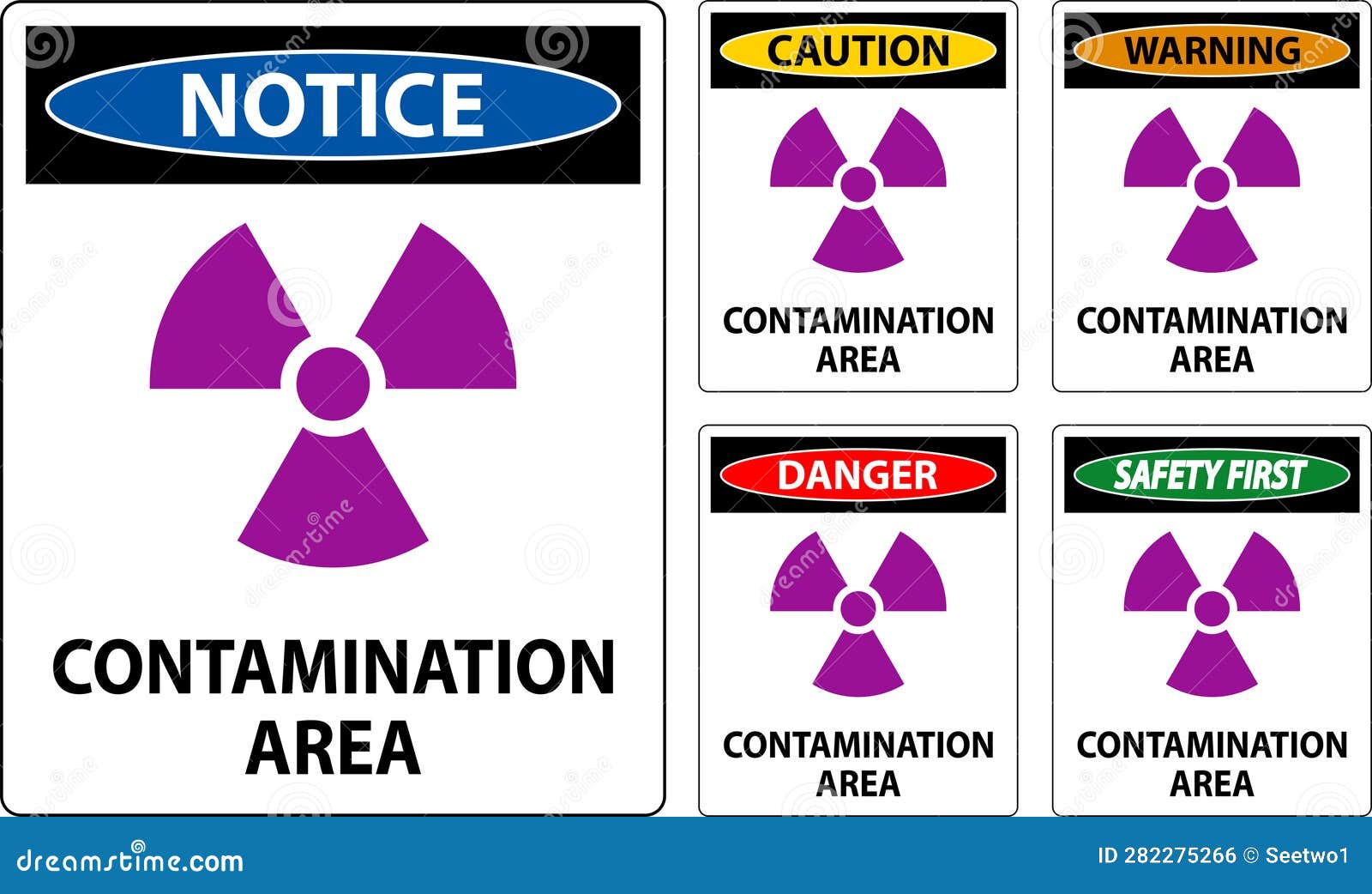 Caution Contamination Area Symbol Sign, Vector Illustration, Isolate On ...