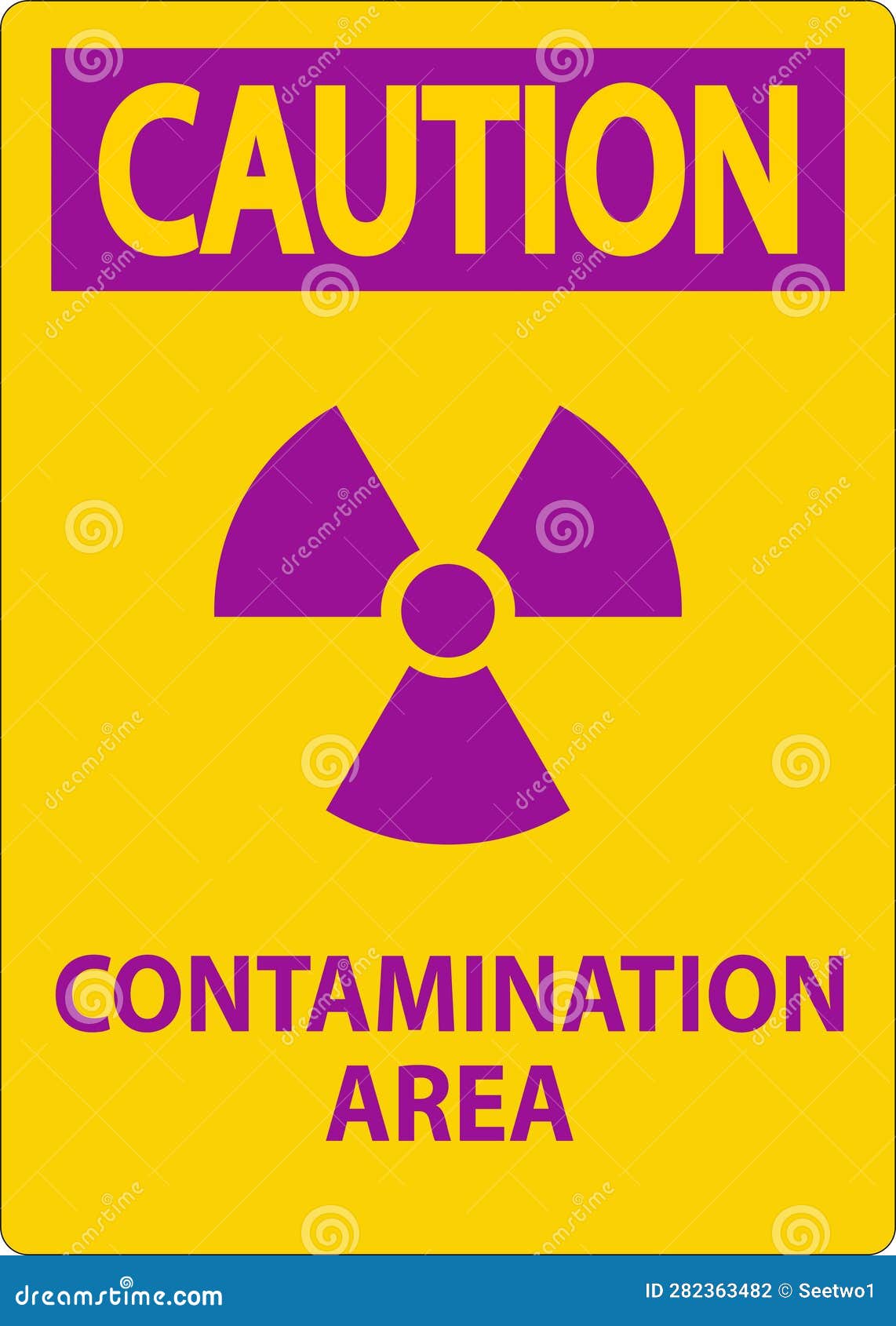 Radioactive Materials Sign Caution Contamination Area Stock Vector ...