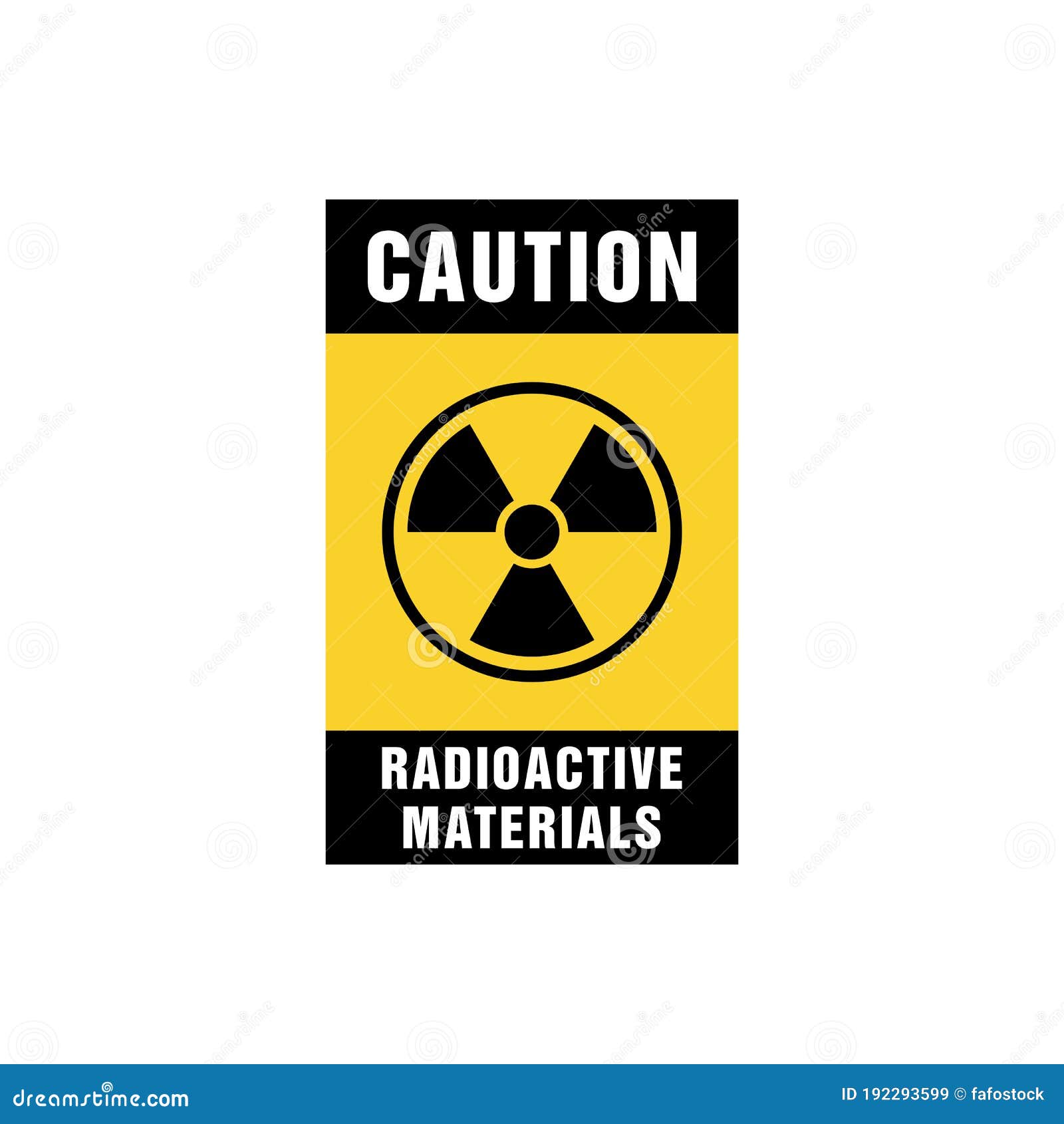 Radioactive Materials Warning Sign Vector Template. Stock Vector ...