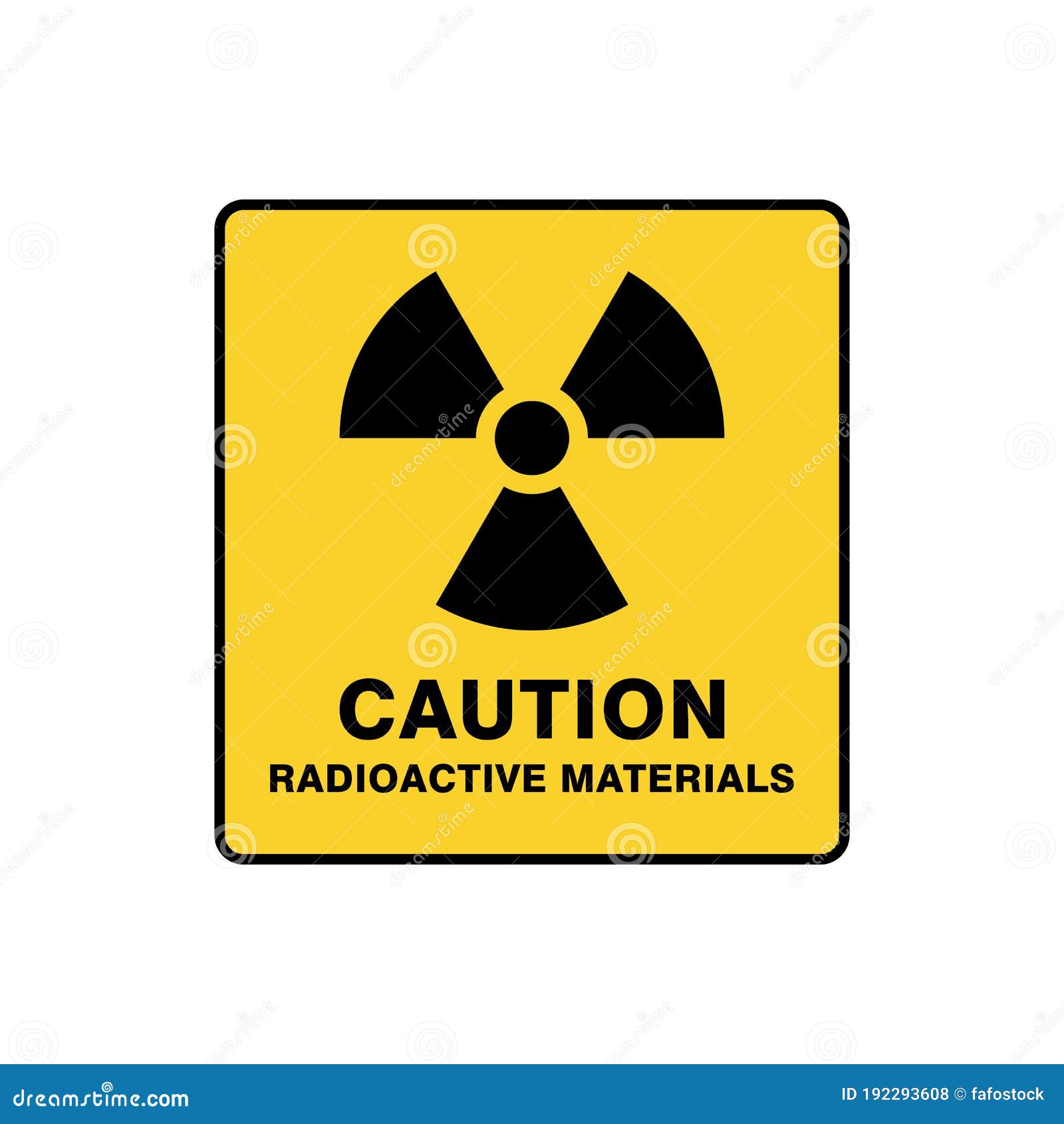Radioactive Materials Warning Sign Vector Template. Stock Vector ...