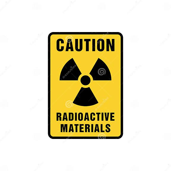 Radioactive Materials Warning Sign Vector Template. Stock Vector ...