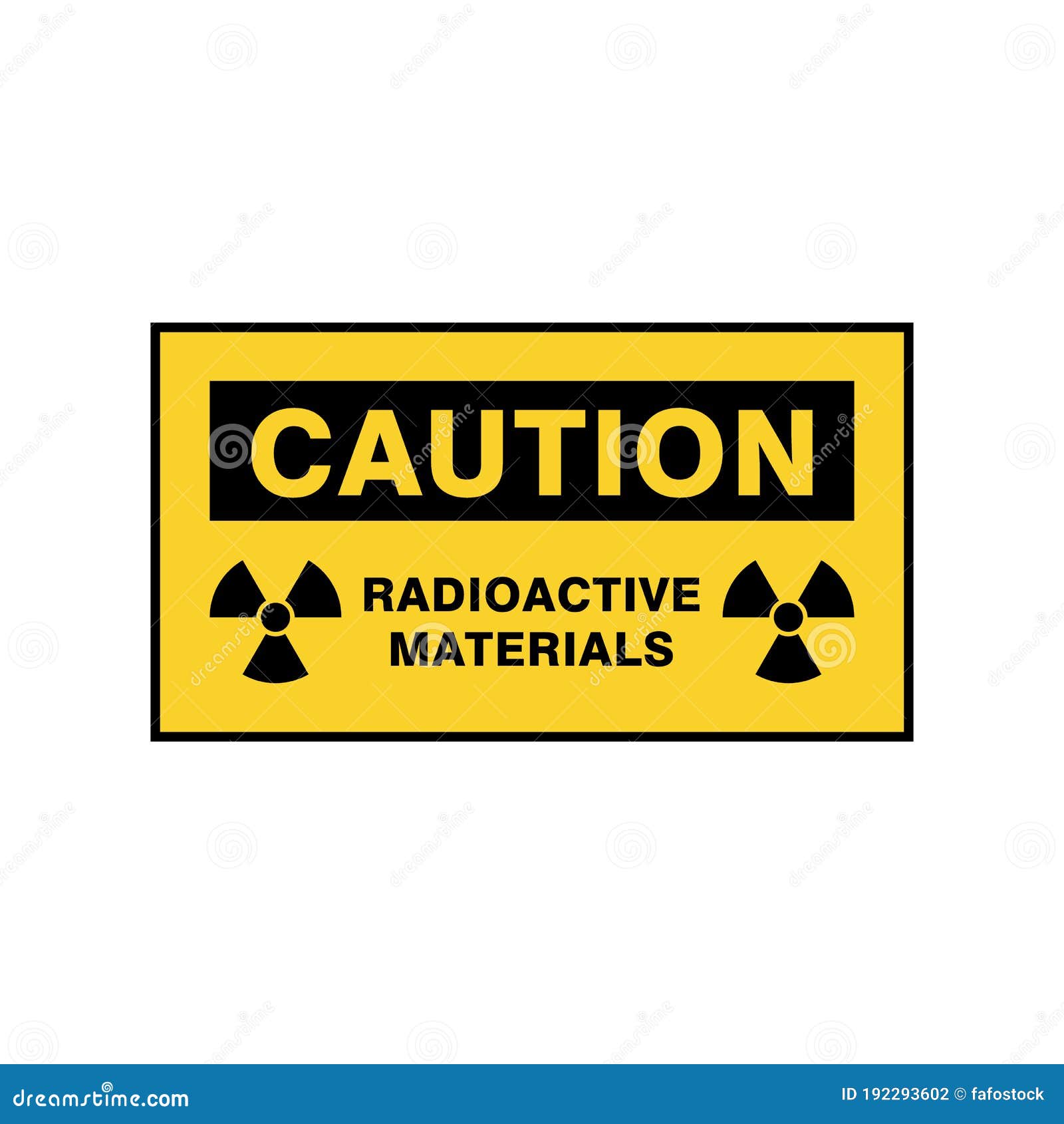 Radioactive Materials Warning Sign Vector Template. Stock Vector ...