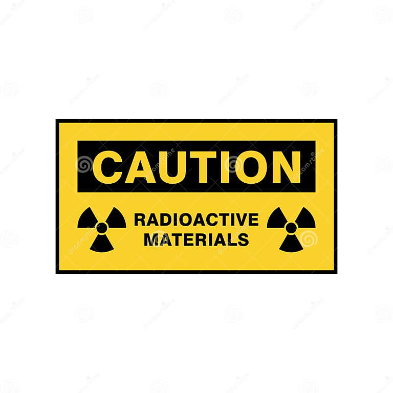 Radioactive Materials Warning Sign Vector Template. Stock Vector ...