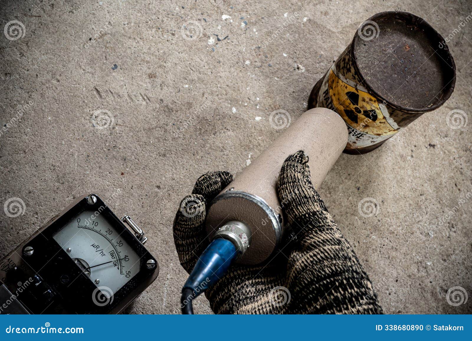 Radioactive Measurement with Radiation Survey Meter Stock Photo - Image ...
