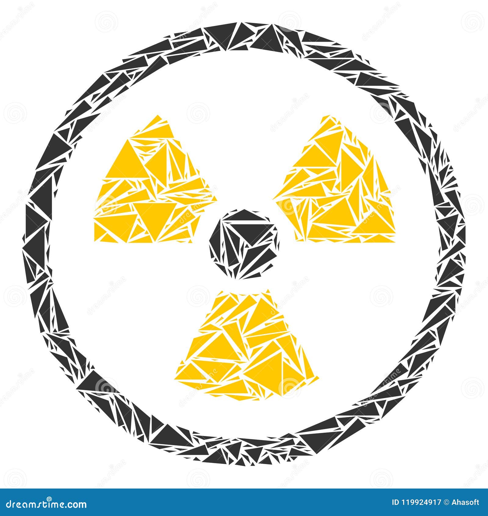 Radioactive Mosaic of Triangles Stock Vector - Illustration of ...