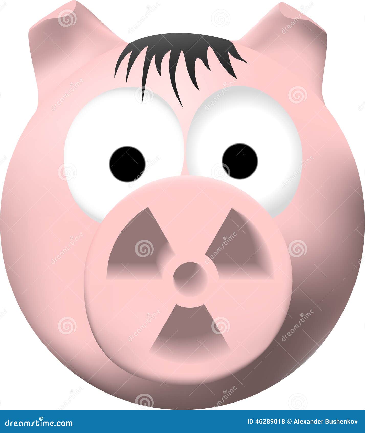 Radioactive pig stock vector. Illustration of livestock - 46289018